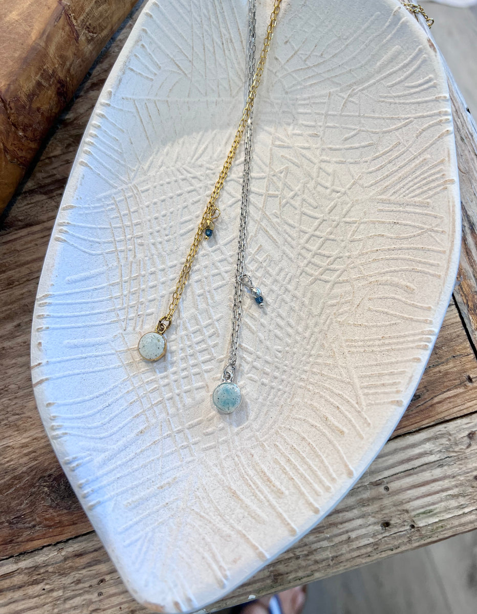 Dainty Sand Drop Necklace – Beth Christina Art
